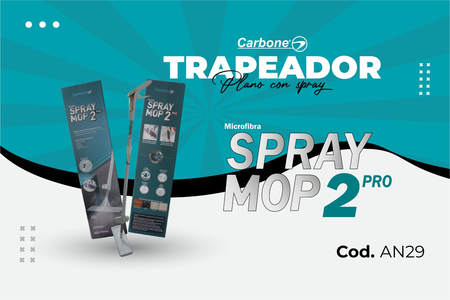 Spray Mop 2 Pro con Gatillo en el Mango - Innovación en Limpieza– Carbone Store CR