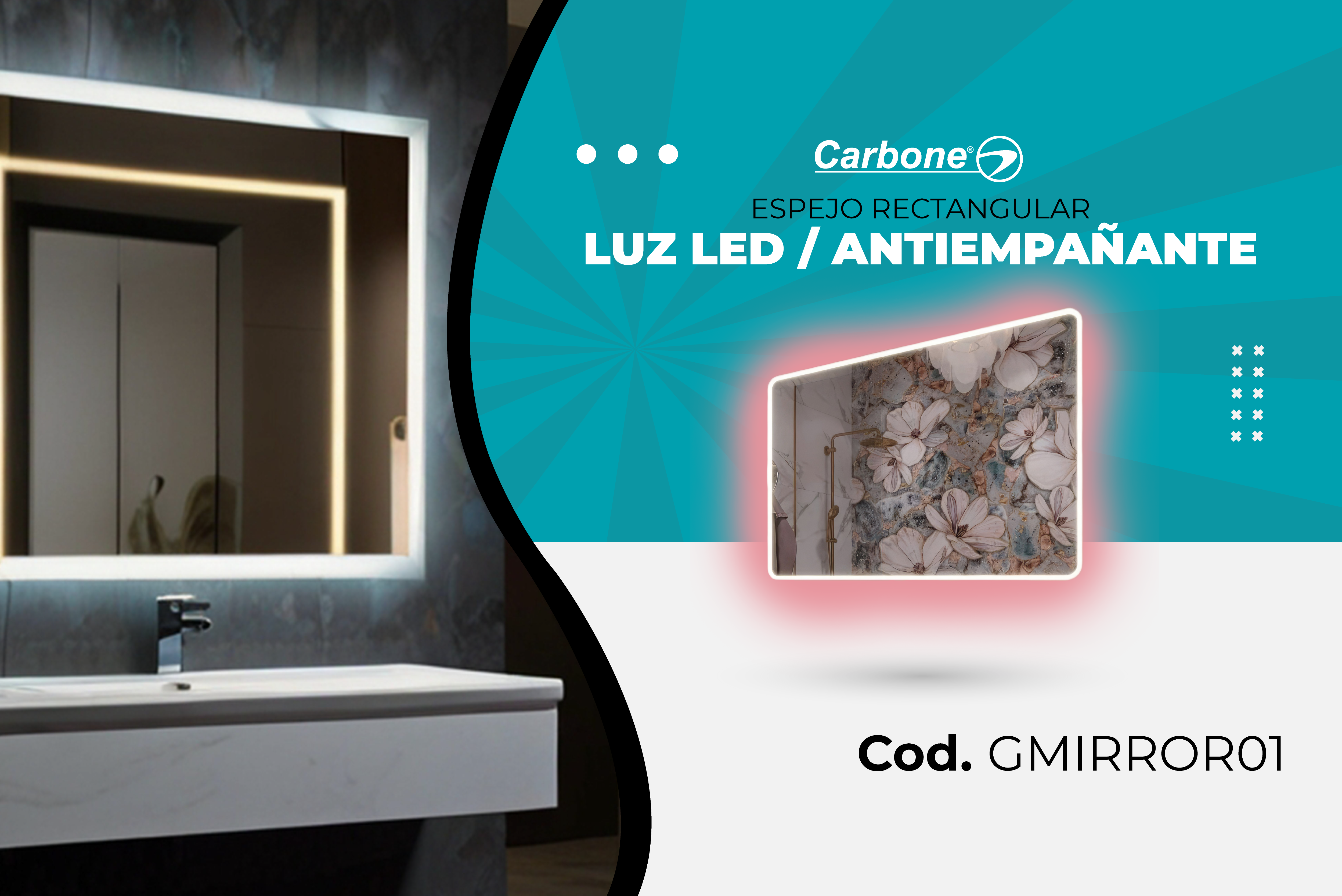 Espejo Rectangular con Luz LED Antiempañante – Imperdible Guía 2025 ...