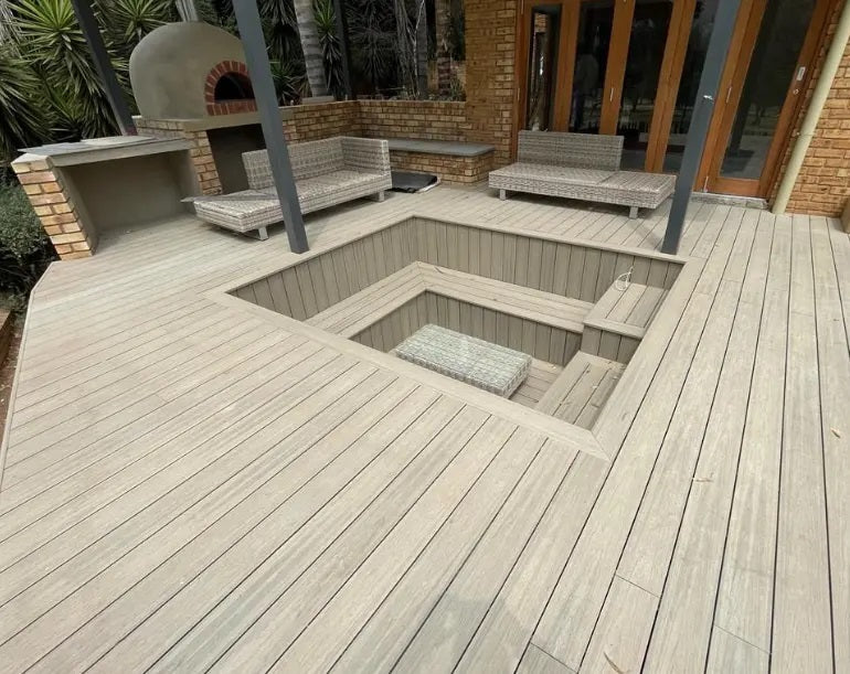 Piso Deck WPC Exteriores Dual Color Caoba / Gris– Tienda Oficial ...