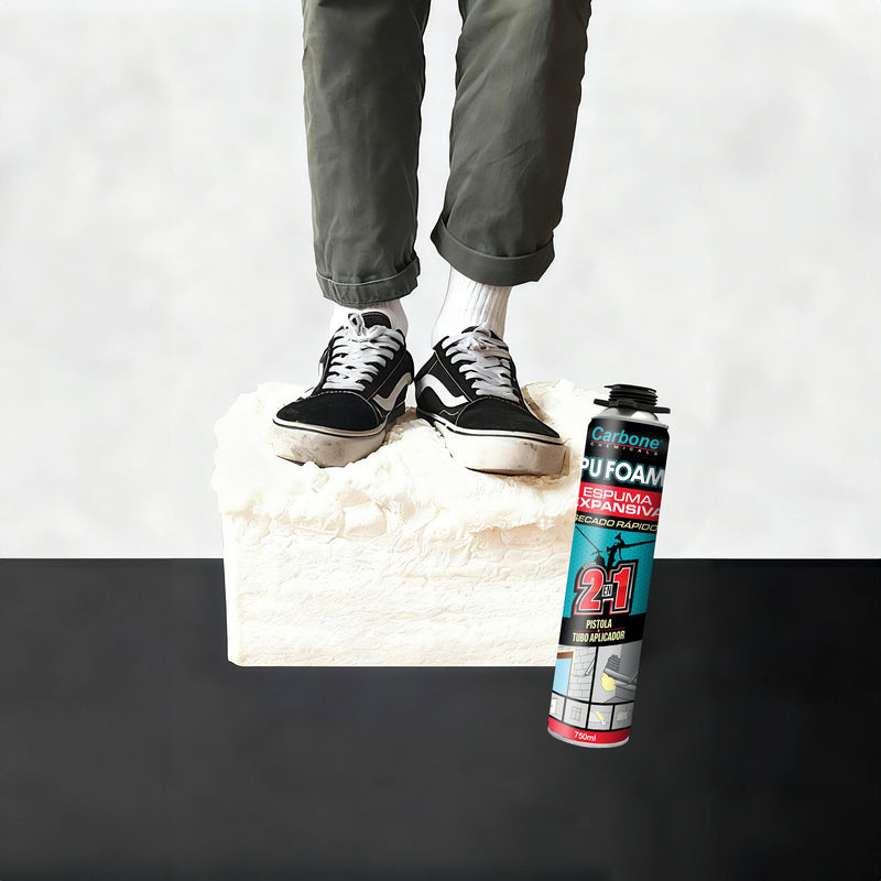 Espuma Expansiva PU Foam Carbone 750 Ml. Curado En 24 Horas. Boquilla ...