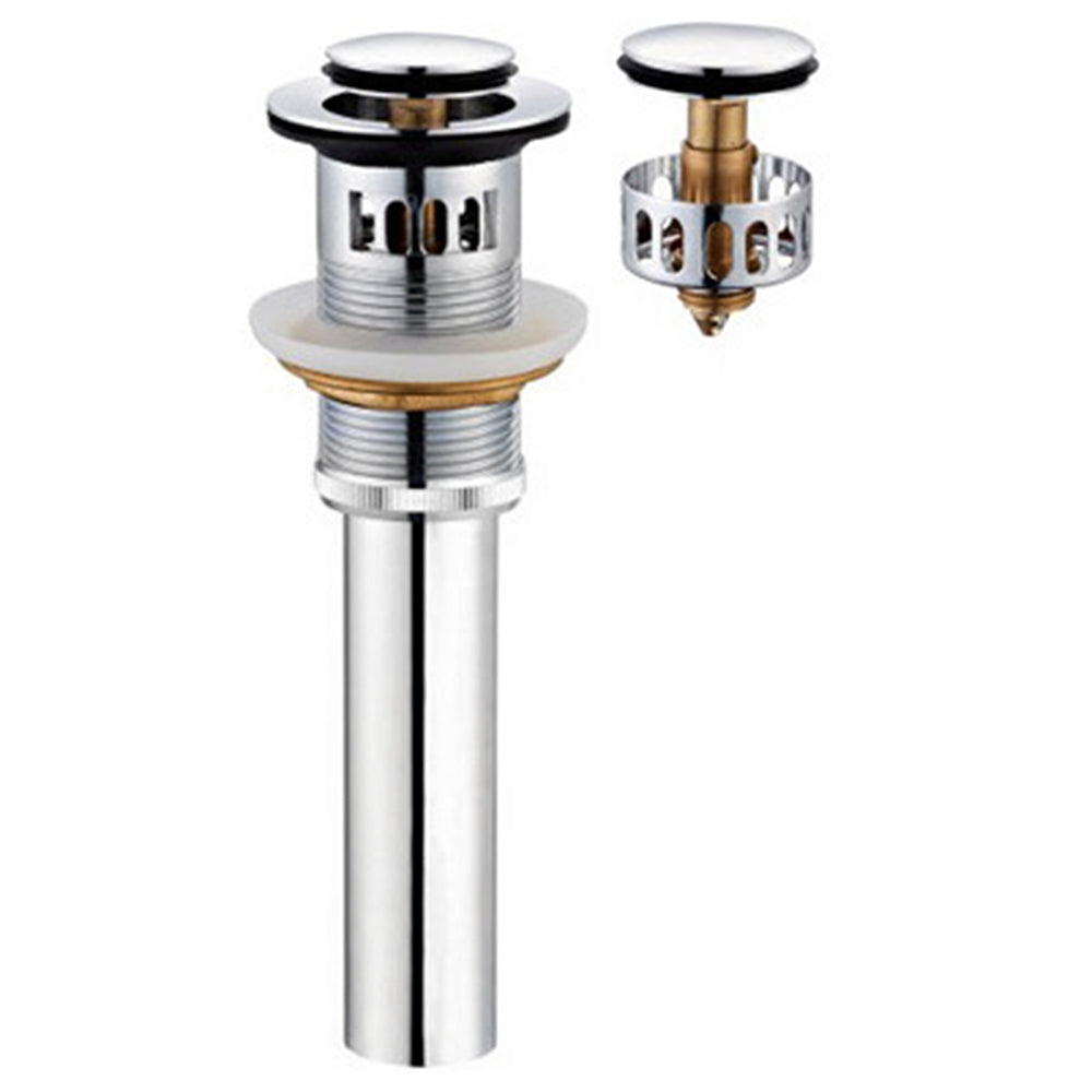 Desagüe De Lavamanos Push CON Rebalse CON BOTON Con Tubo 8" NESSATI ...