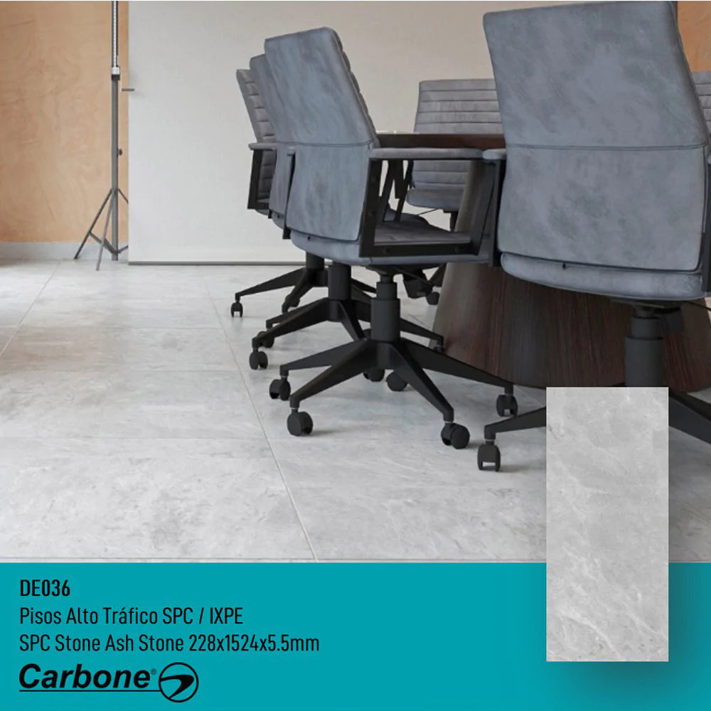 Piso SPC Ash Stone 1524 X 228 X 5.5 Mm Con IXPE 6 Pc. Pack 2.1 M2 ...