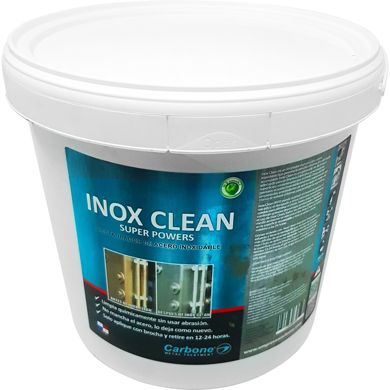 5LTS INOXCLEAN LIMPIADOR DE ACERO INOX. RETIRE C/AGUA EN 12-24 HORAS.N ...