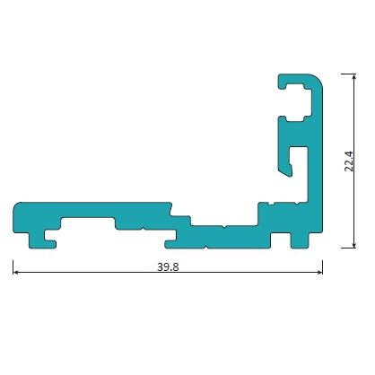 Marco Fijo Perimitral 40 Mm X 23 Mm. Anodizado Negro. Easyoffice ...